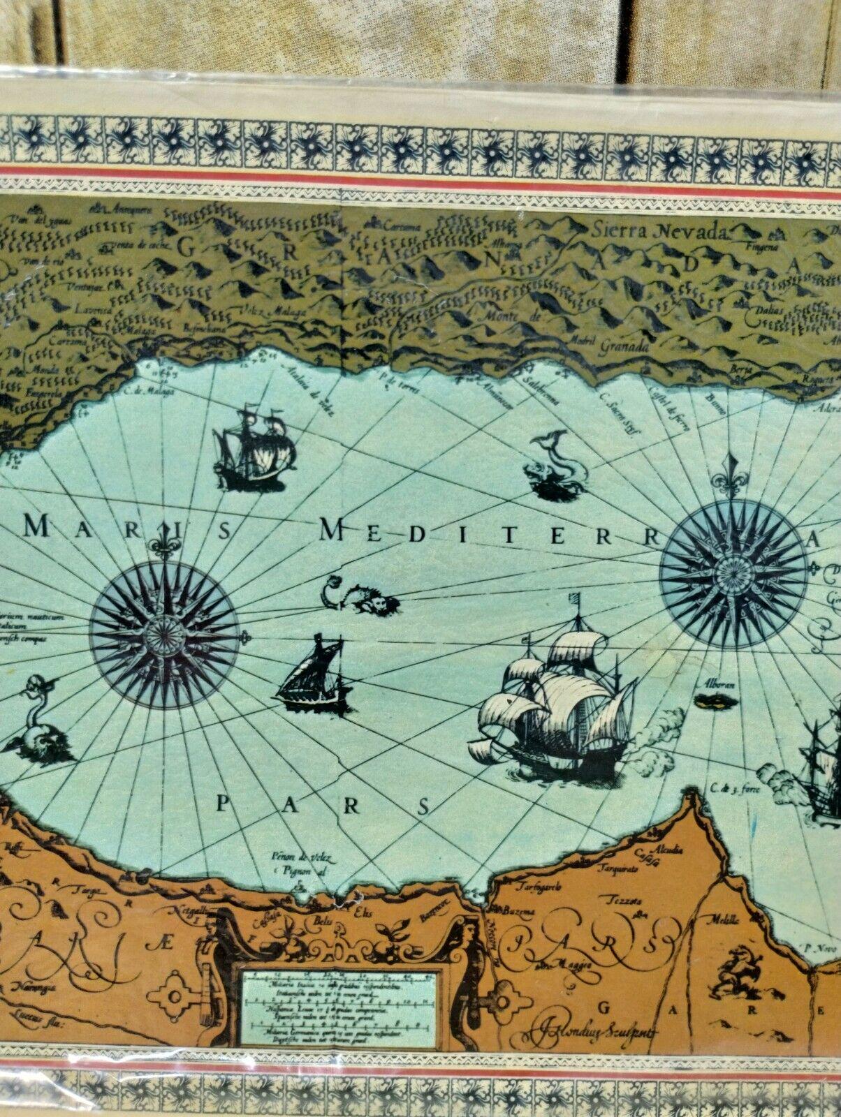 Vtg Decal Old World Map Maris Mediterranei Meyercord Deecals - Etsy