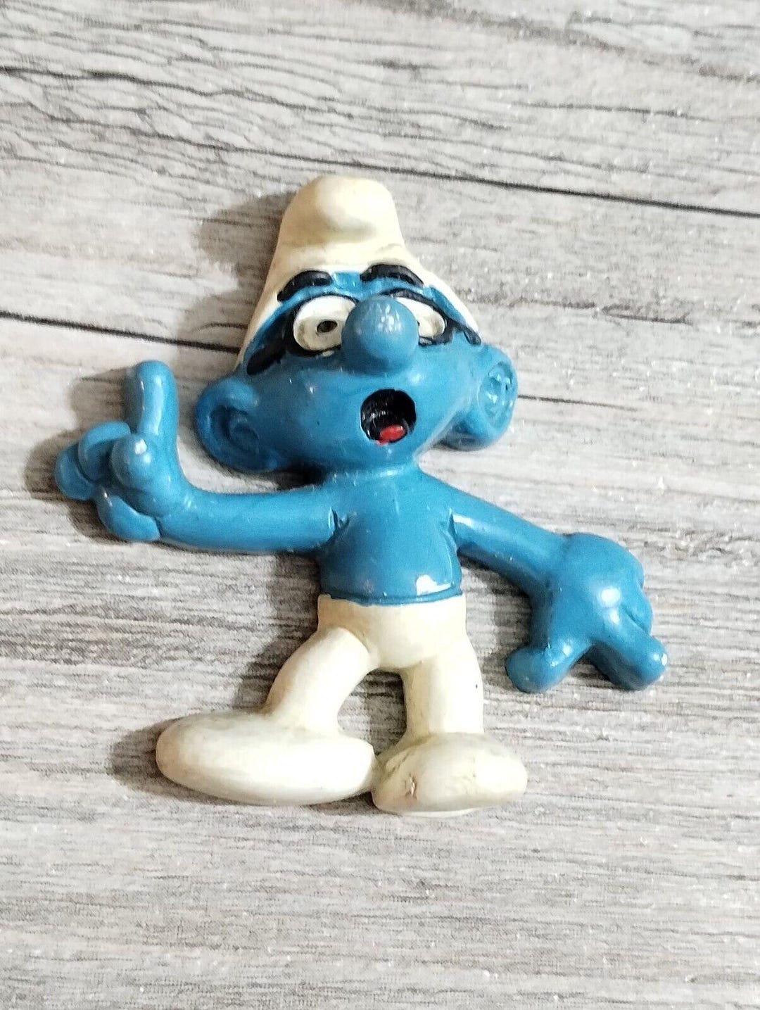 Vintage 1980s Smurf Magnet Peyo Schleich Hong Kong Brainy Smurf Wallace ...