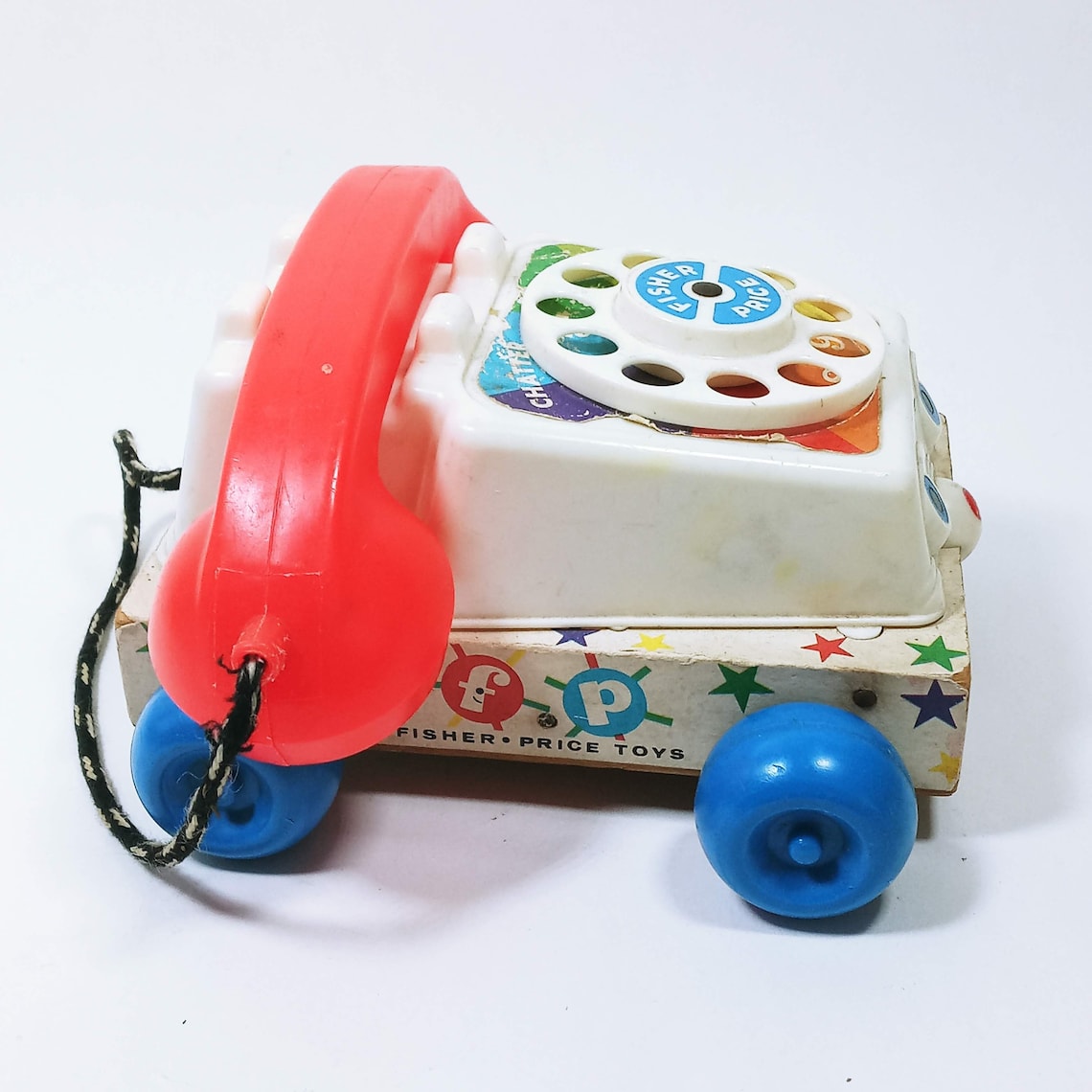 Vintage Fisher Price Chatter Telephone Pull Toy 747 Wooden | Etsy