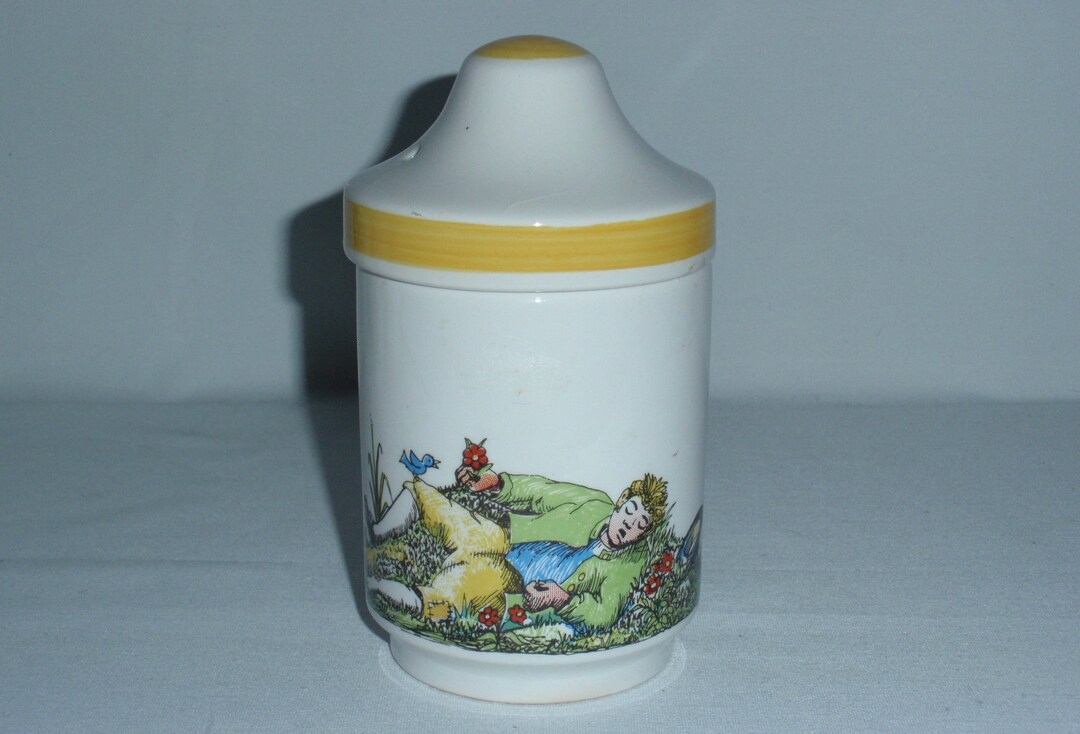 Vintage Stavangerflint Norway Jar W/ Lid Gulliver's Travels Numbered ...