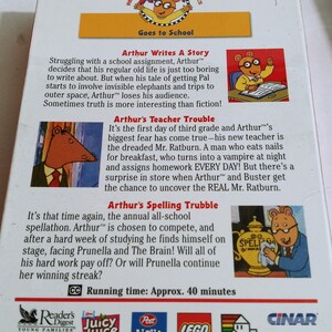 Vintage Arthur VHS Helps His Animal Friends & Goes to School Set of 2 ...
