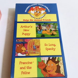 Vintage Arthur VHS Helps His Animal Friends & Goes to School Set of 2 ...