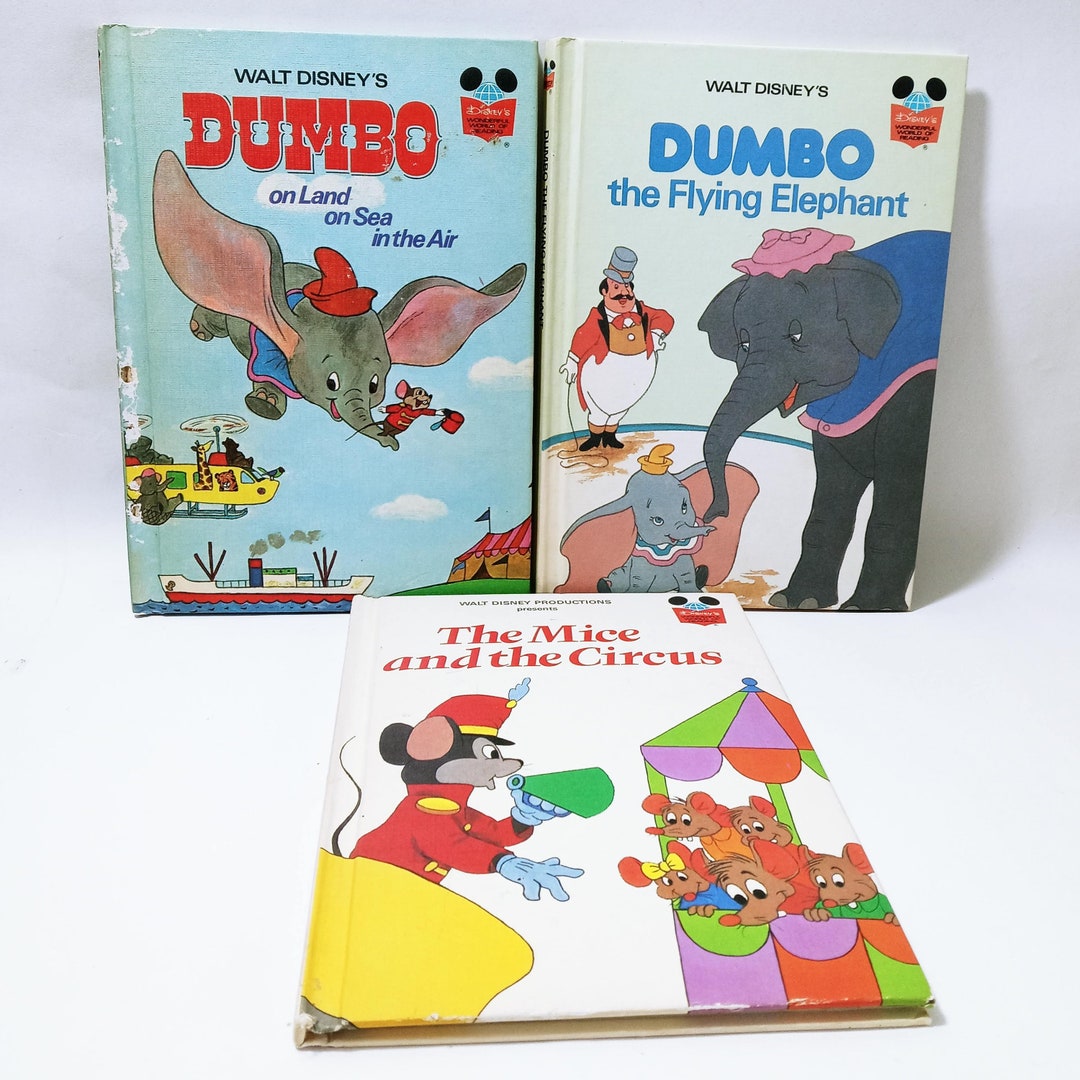 Vtg Disney's Dumbo & Mice Wonderful World of Reading Hard Cover Books ...