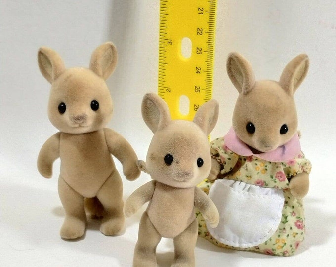 Calico Critters Bunny Rabbits Mom Dad Child Toy Figures Posable - Etsy