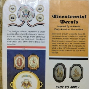 Vtg the Thirteen Colonies Map Meyercord Commemorative Decals Compass - Etsy