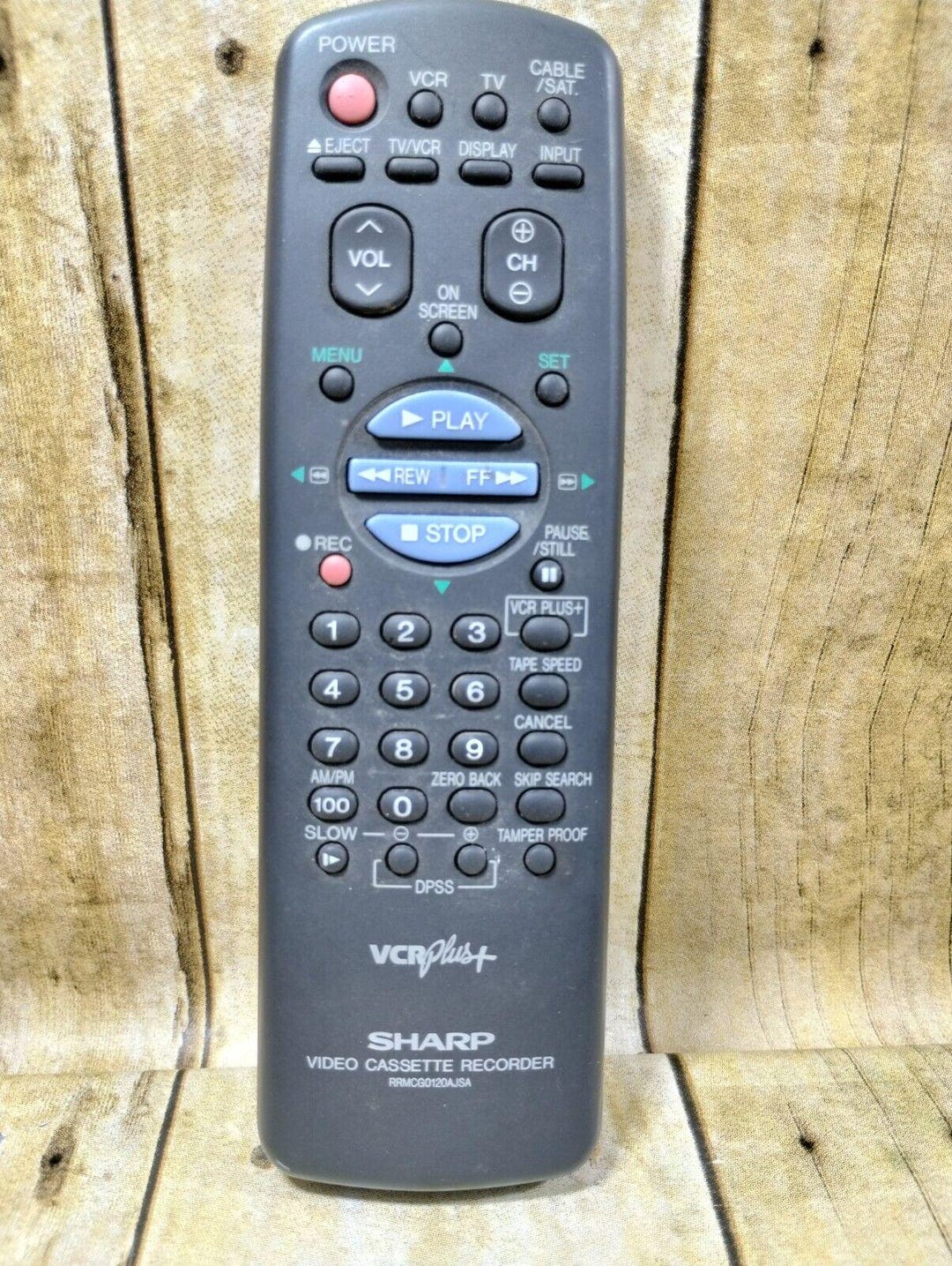 Sharp RRMCG0119AJSA Video Cassette Recorder Remote Control VCR Tested ...