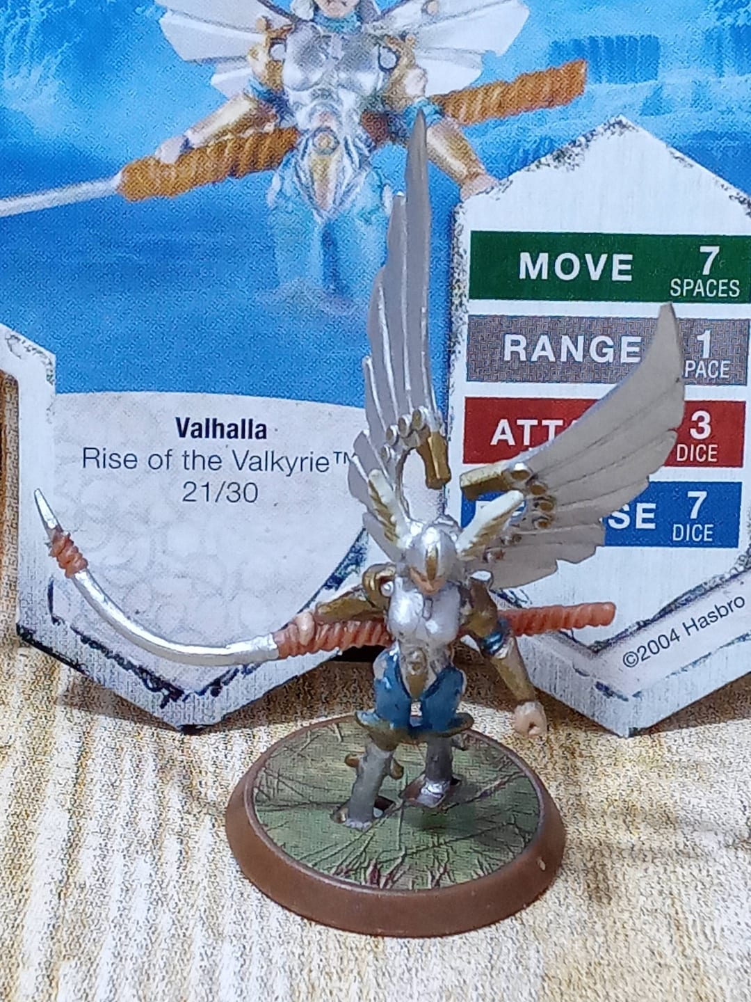 Heroscape Raelin the Kyrie Warrior Rise of the Valkyrie Card & Figure ...