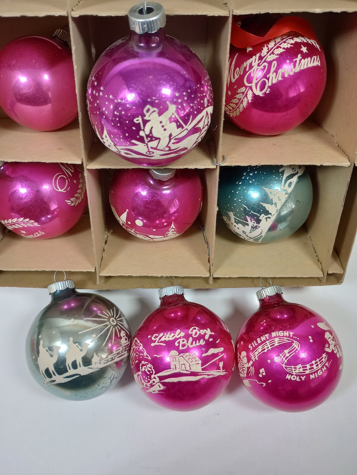 Vintage Shiny Brite Glass Christmas Tree Ornaments Max Eckardt - Etsy