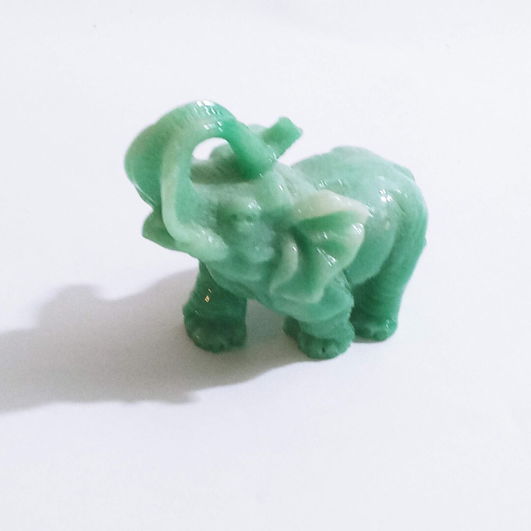 Vtg Jade Green Lucky Elephant Trunk up Repaired Back Leg (9b) - Etsy