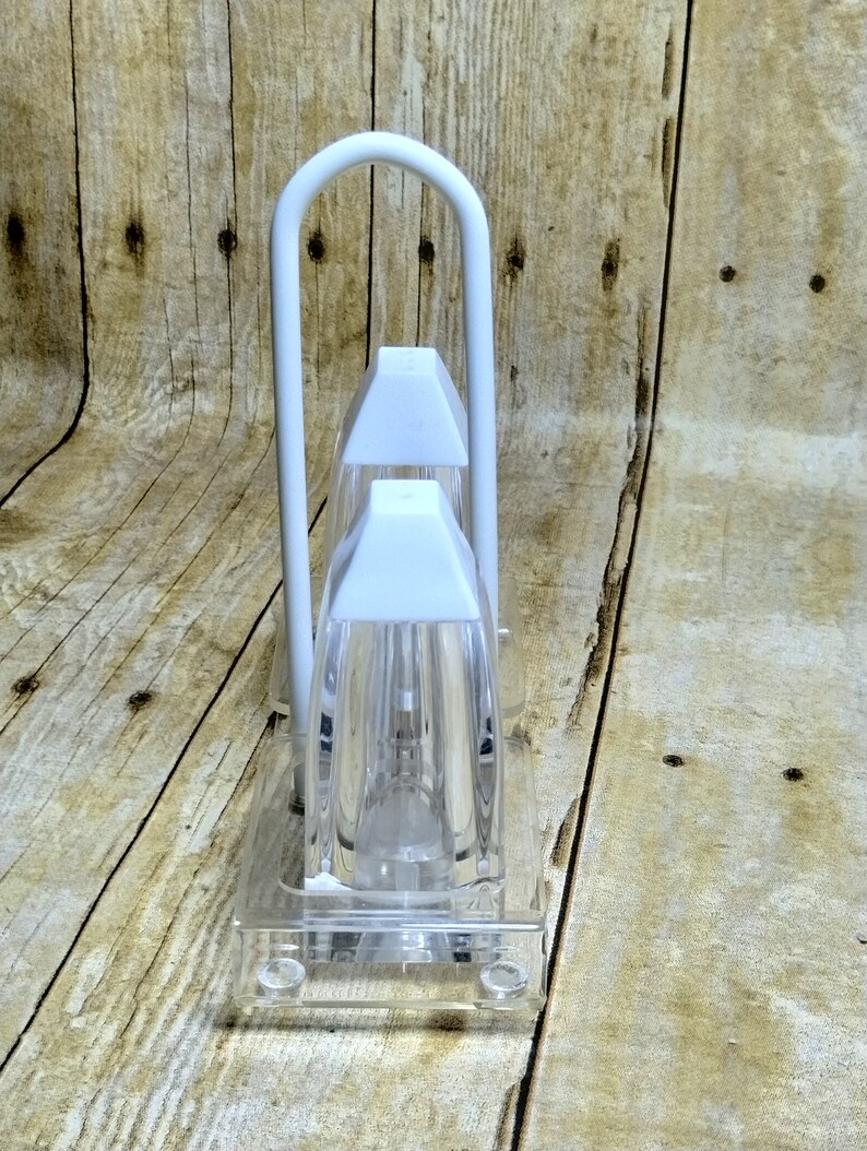 Vtg Clear Plastic Salt and Pepper Shakers & Carry Tray (b7) - Etsy