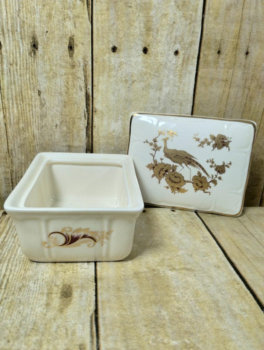 Vtg Royal Worcester Palissy Royal Golden Pheasant Trinket Box Porcelain ...