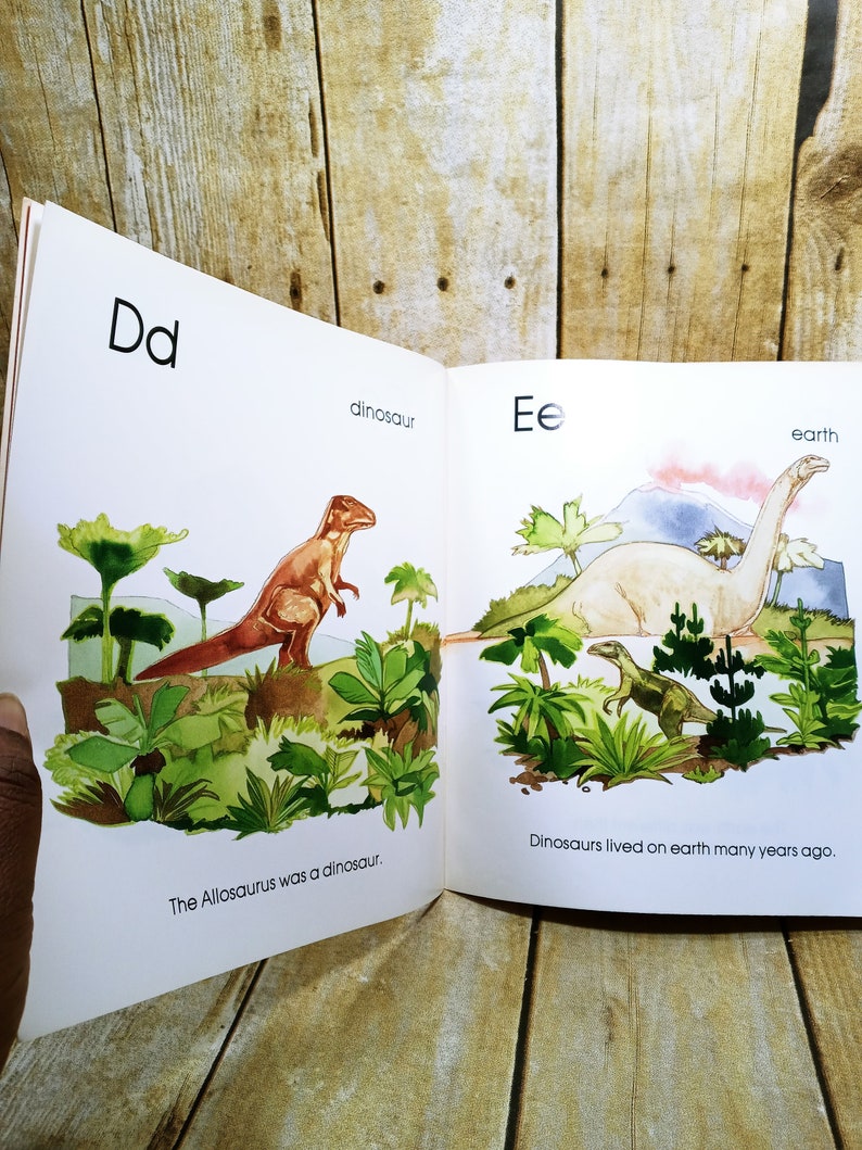 Vintage Dinosaur Alphabet Book ABC Adventures Troll Associates - Etsy