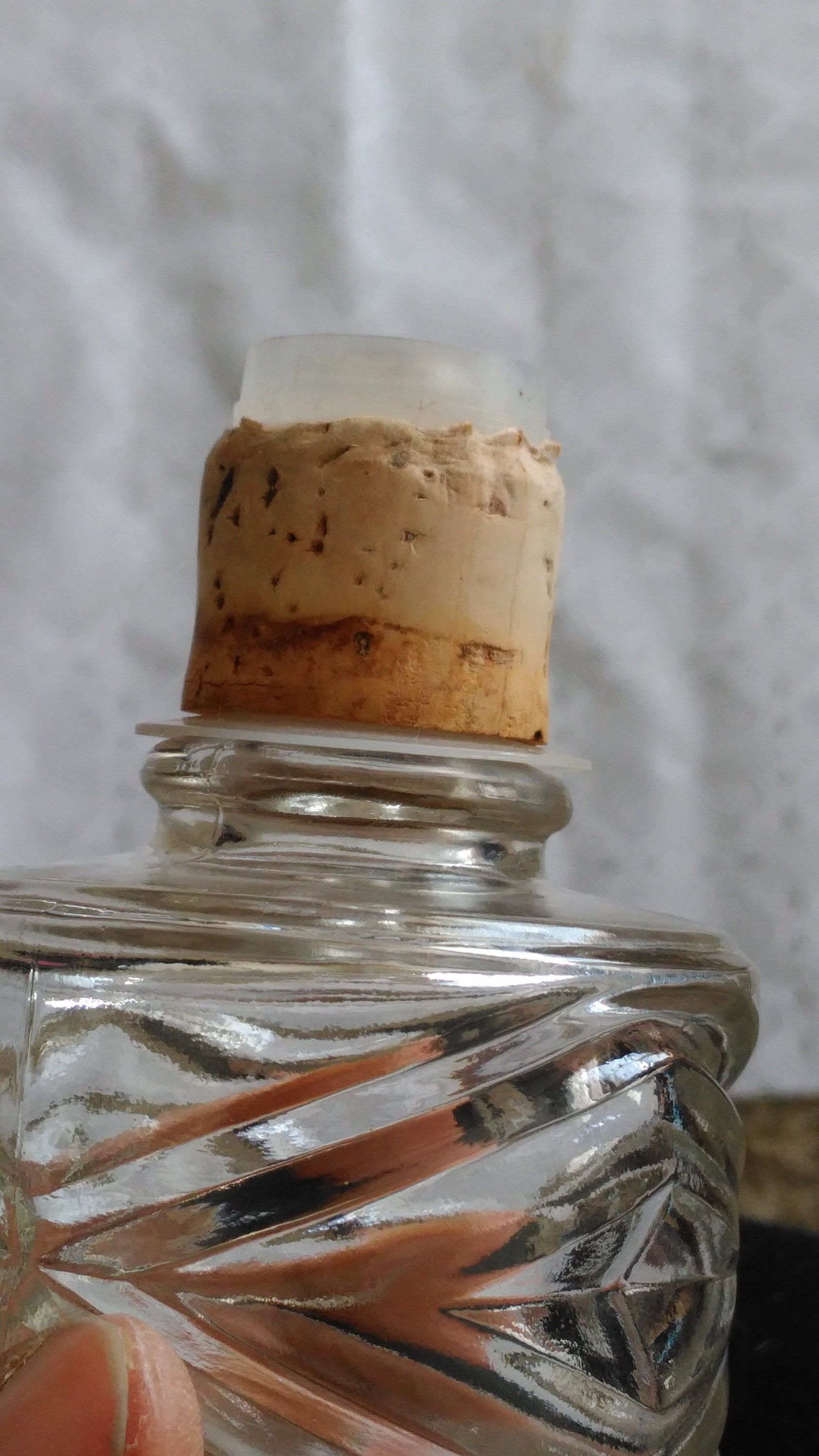 Vintage Cut Clear Glass Liquor Bottle with stopper 2 | Etsy