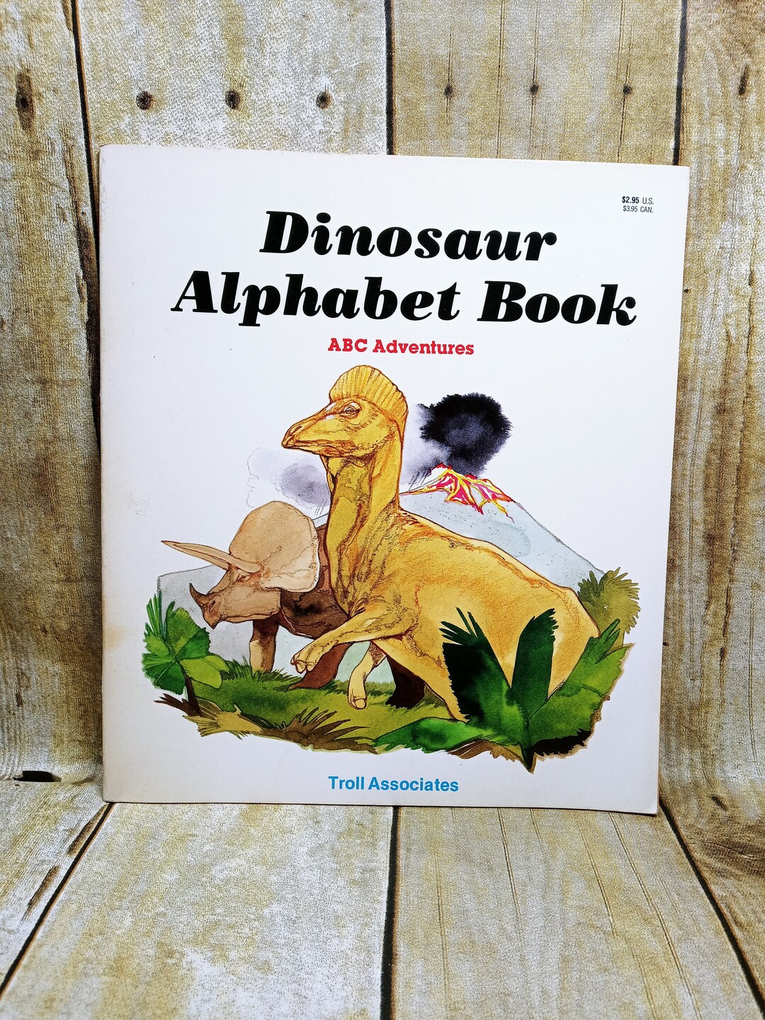 Vintage Dinosaur Alphabet Book ABC Adventures Troll Associates ...