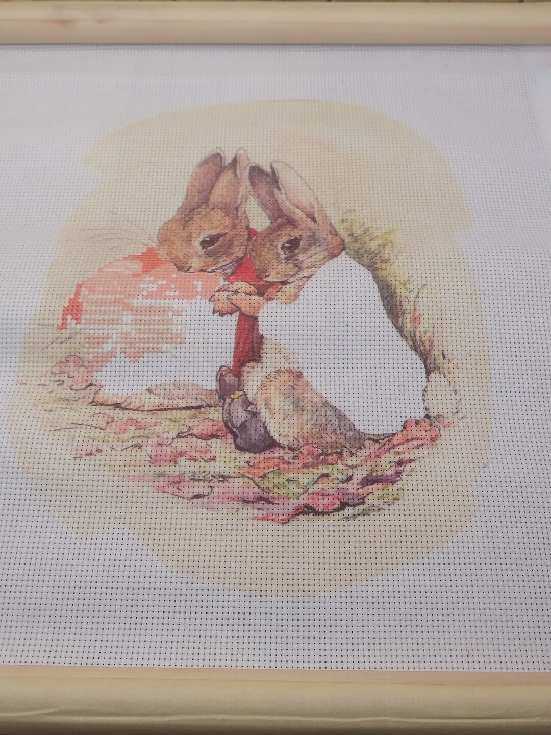 Peter Rabbit Needle Craft Screen Two Bunny Rabbits Cross Stitch (3) - Etsy