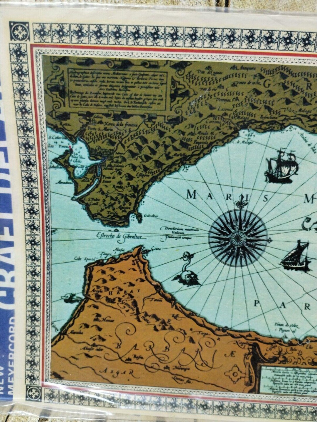 Vtg Decal Old World Map Maris Mediterranei Meyercord Deecals - Etsy