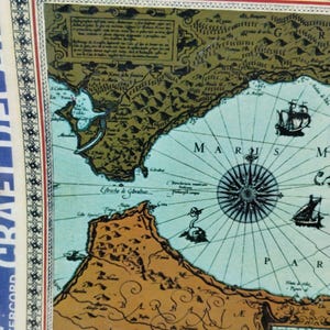 Vtg Decal Old World Map Maris Mediterranei Meyercord Deecals - Etsy