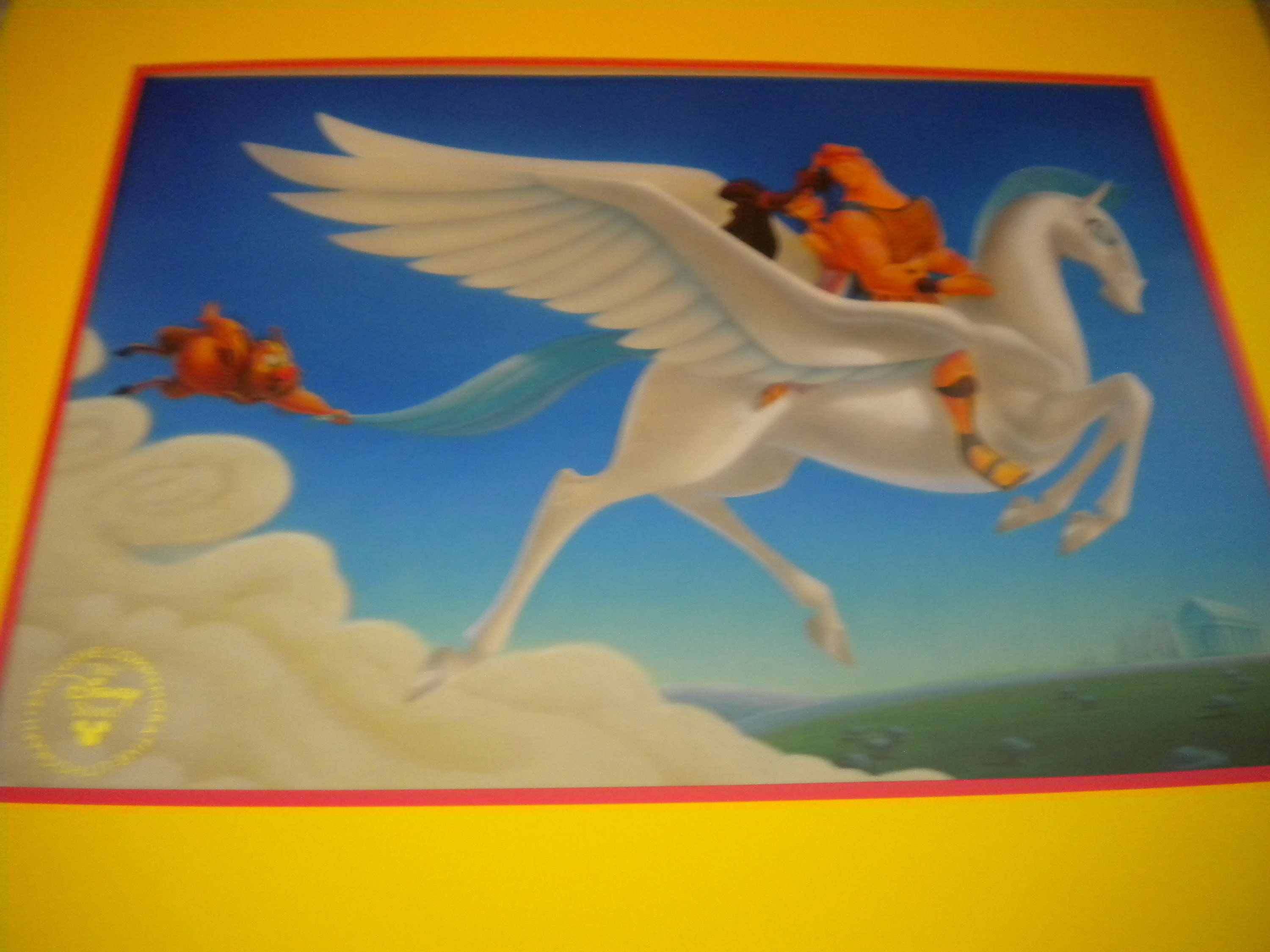 Vintage Hercules Lithograph Megara Phil & Pegasus Disney Store | Etsy