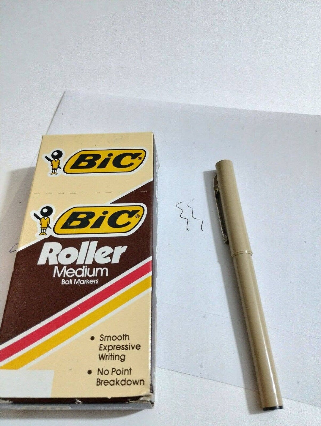 12 Vintage Black BIC ROLLOR Medium Pen Markers 1984 TESTED - Etsy