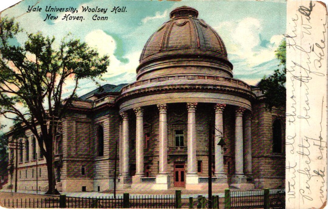 RPPC Yale University Woolsey Hall New Haven Conn Colored Picture ...