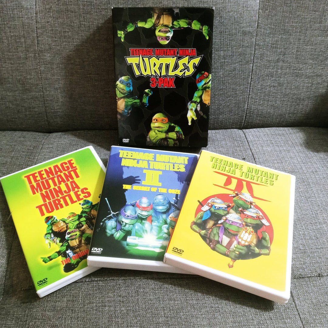 Teenage Mutant Ninja Turtles 3-pack DVD Boxed Set TNMT 1, 2, 3 Movies ...