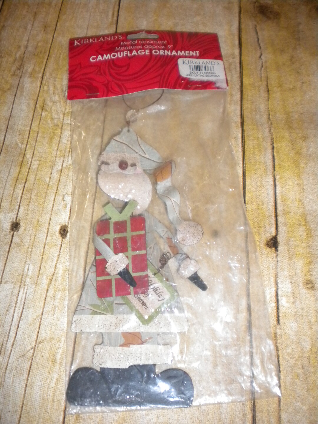 Redneck Santa Claus Christmas Ornament New Kirkland's Camouflage Metal ...