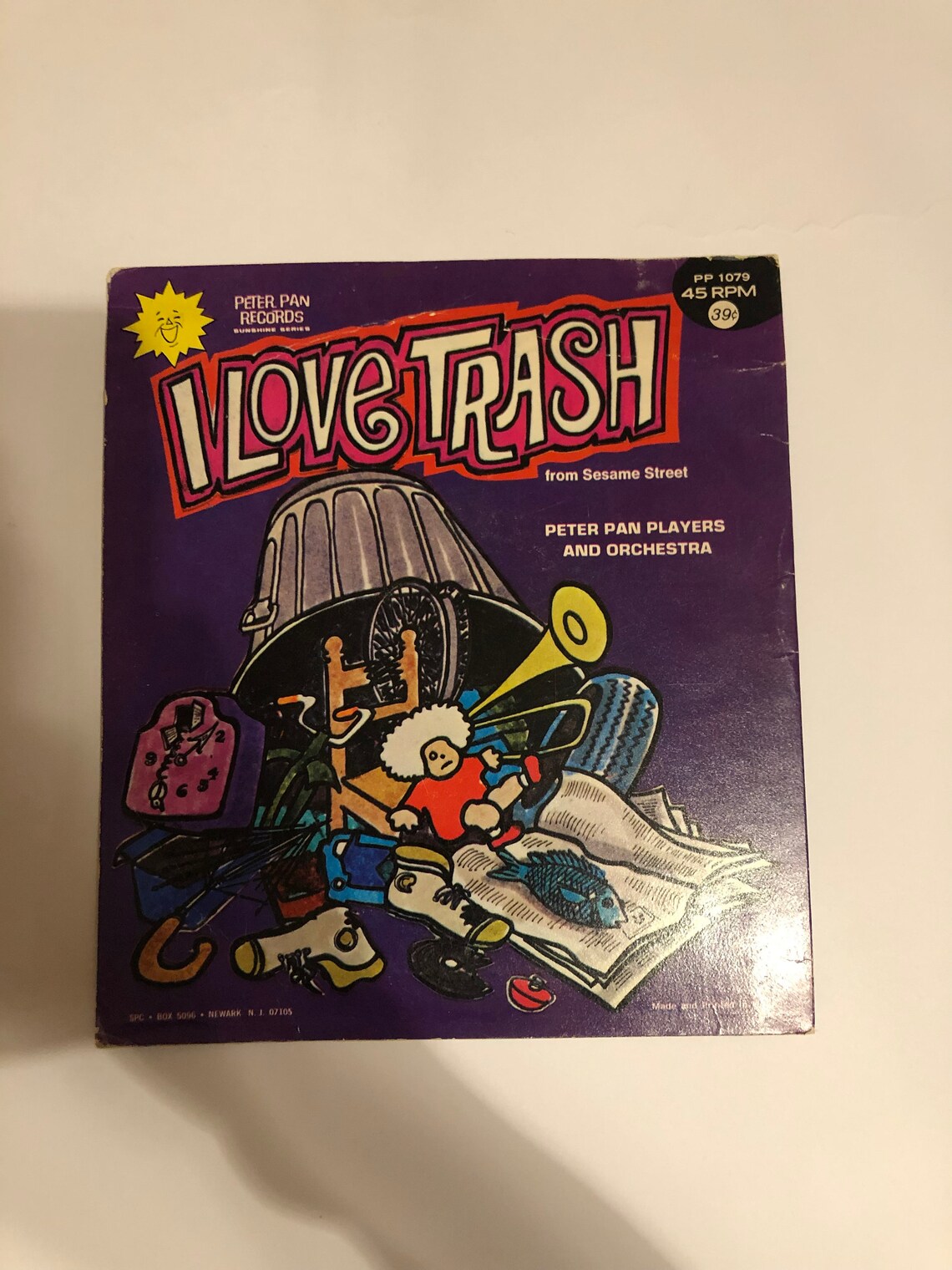 Vintage I Love Trash Record From Sesame Street Peter Pan | Etsy