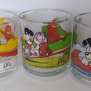 Vintage Garfield Mcdonalds Promotional Mugs 1970's With Arlene & Odie ...