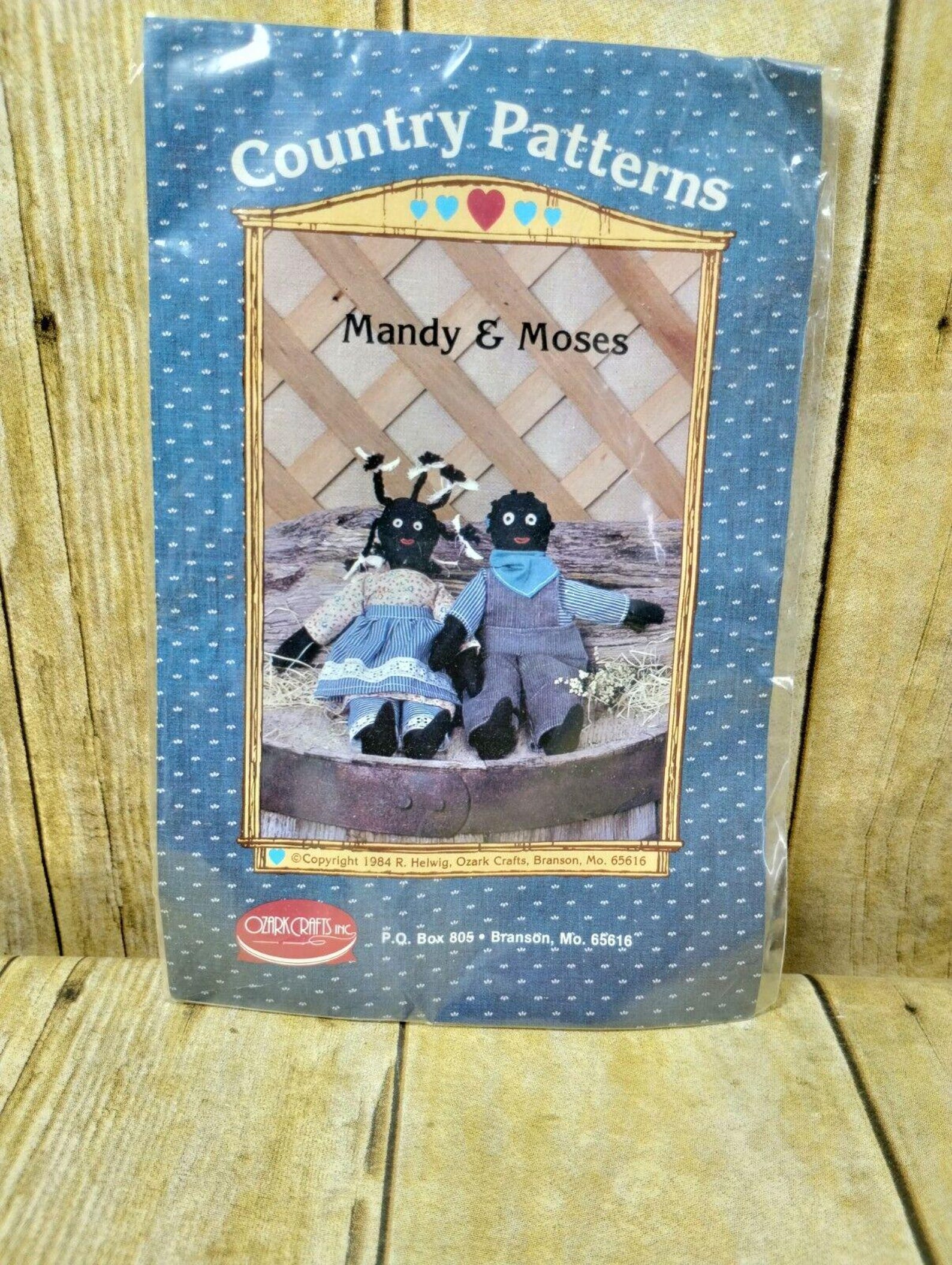 Vtg Mandy & Moses Sewing Craft Pattern Couple 10" Tall Heritage ...