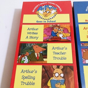 Vintage Arthur VHS Helps His Animal Friends & Goes to School Set of 2 ...