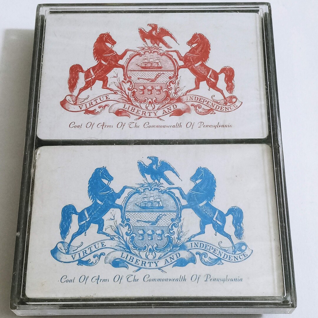 Vintage Pennsylvania Coat of Arms Playing Cards Double Deck New Sealed ...