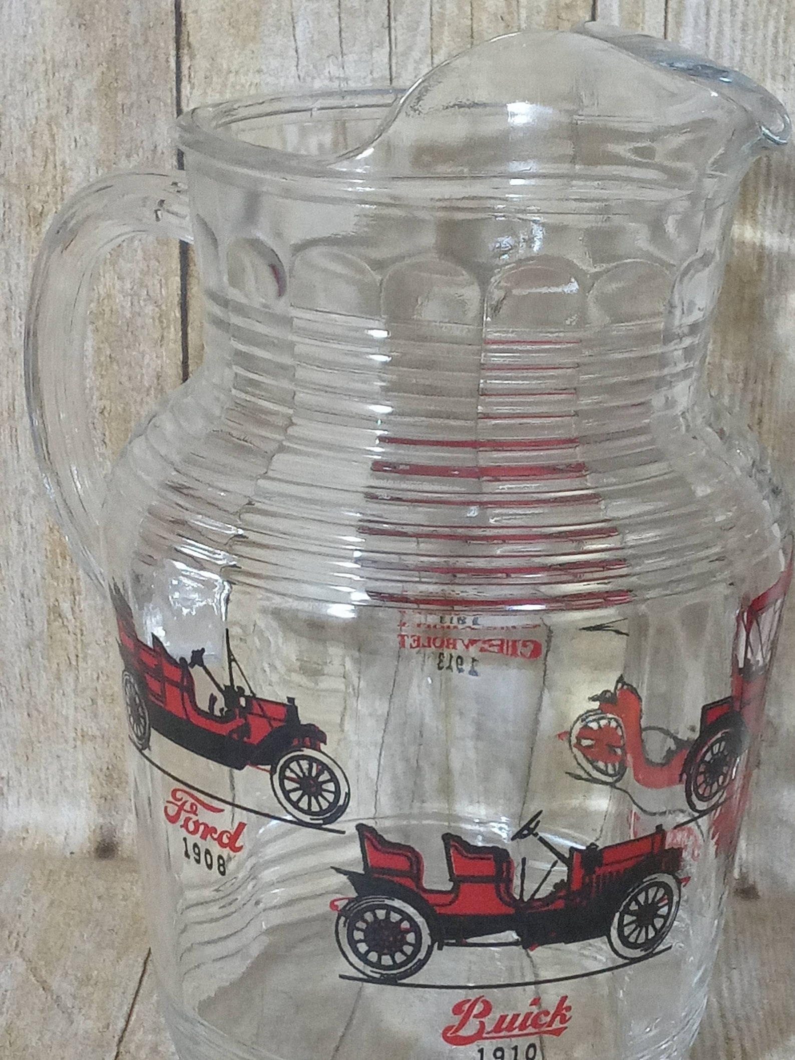 Vintage Libbey Glass Cars Pitcher Ford 1908 Buick 1910 Hudson | Etsy