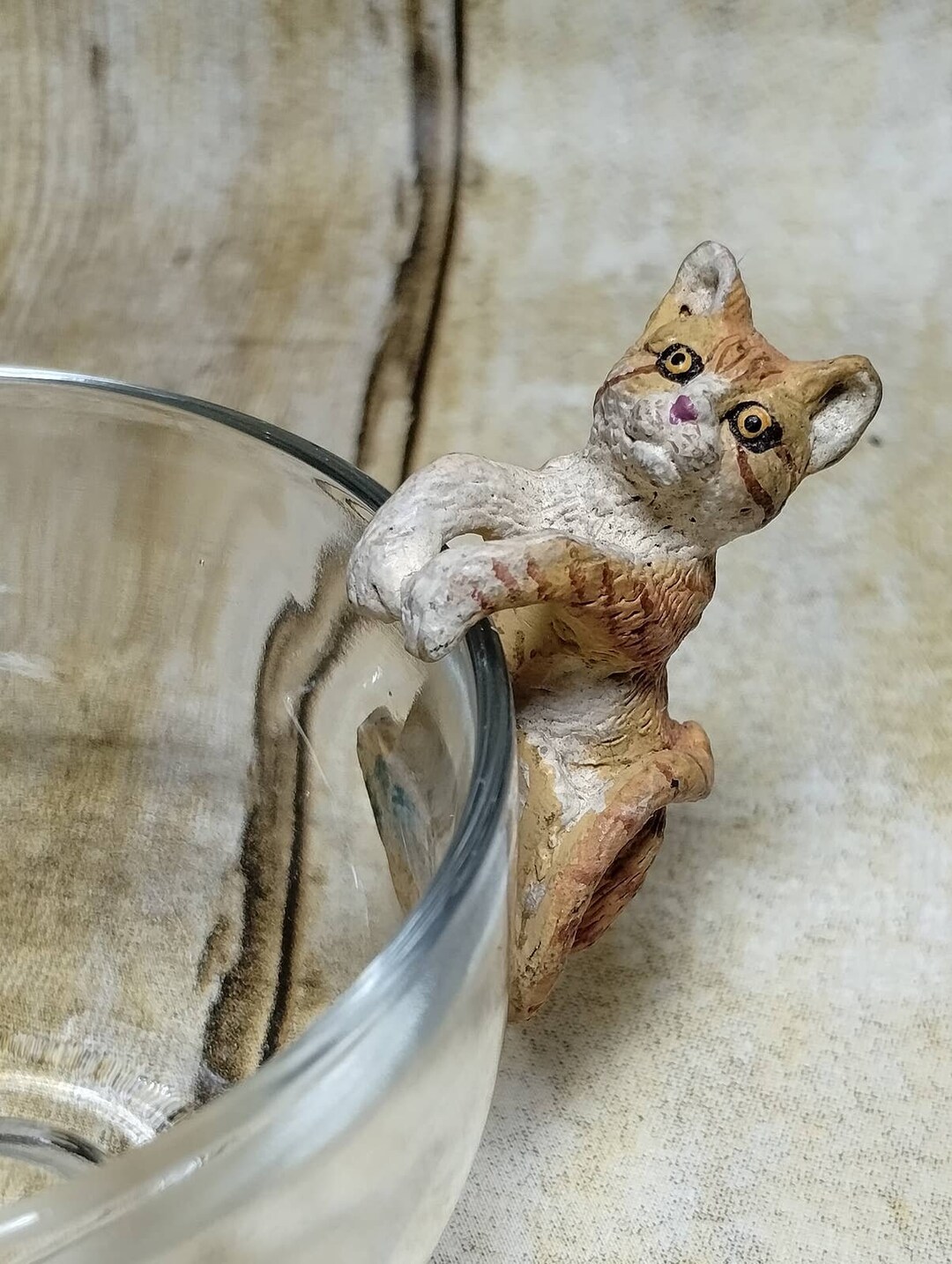 Vtg Cat Kitten Pot Hanger Figurine Resin Orange Kitty (b4c) - Etsy