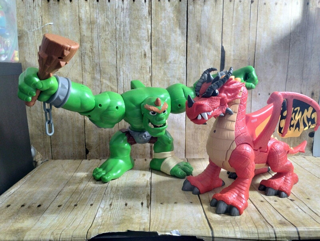 Fisher-price Imaginext Eagle Talon Castle Lot Dragon & Ogre - Etsy