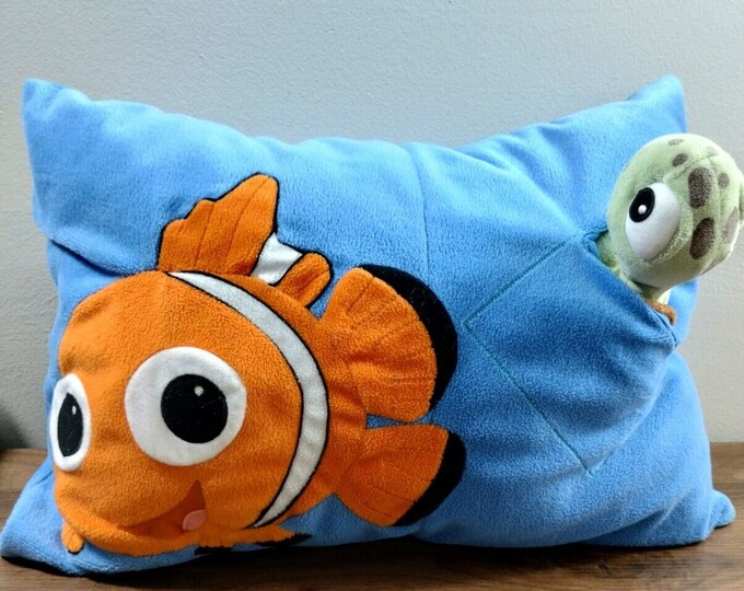 FINDING NEMO - Euro Disney Store Pillow - With Turtle Attached -pocket ...