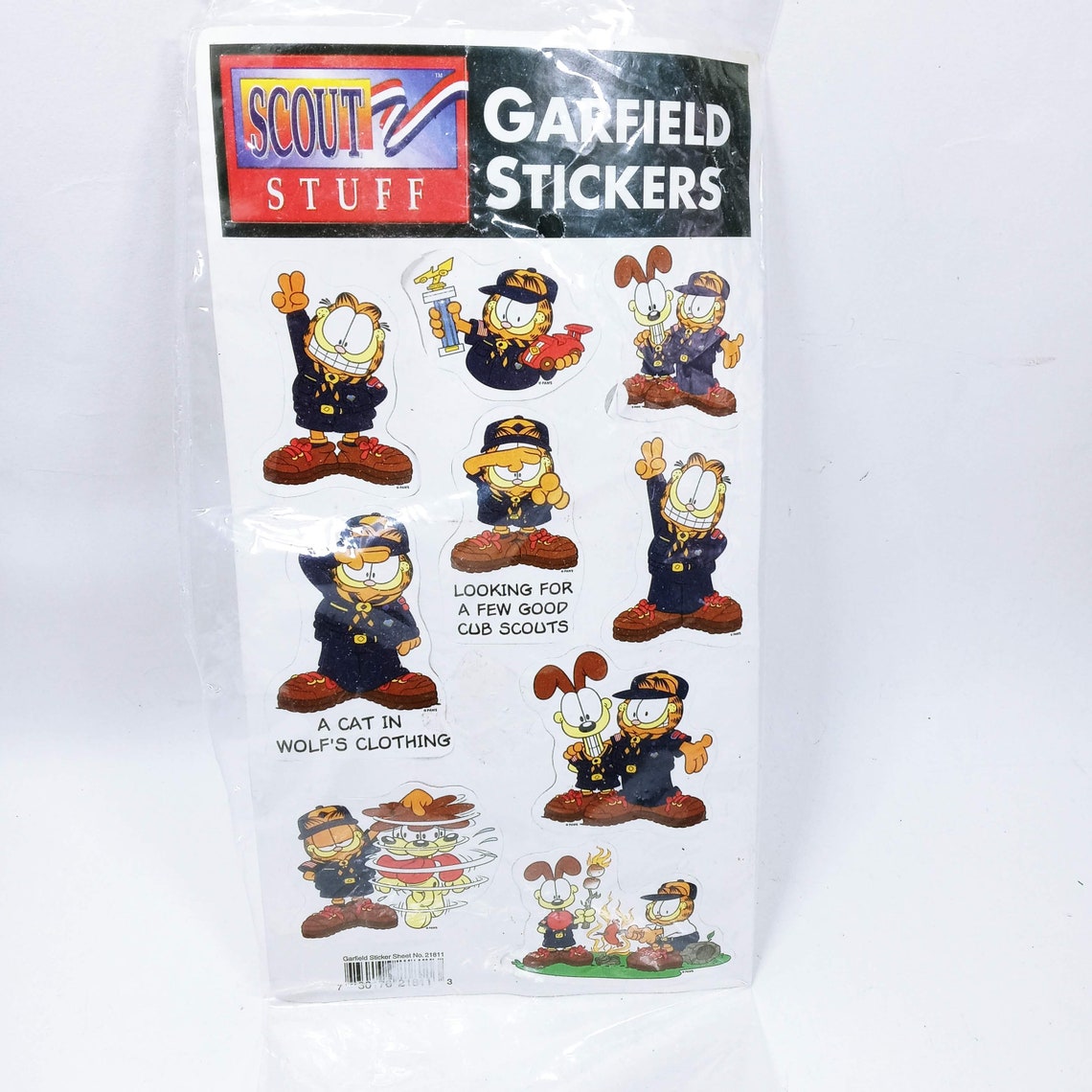 Vintage Garfield Odie Boy Scouts Stickers Scout Stuff Camping - Etsy