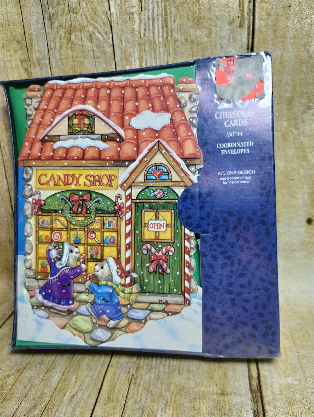 Vtg Christmas Otter Victorian Candy Shop Holiday Cards New ...