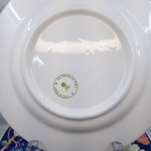 Vintage La Primula Quadrifoglio Grapes Leaves on Blue Dinnerware Set ...