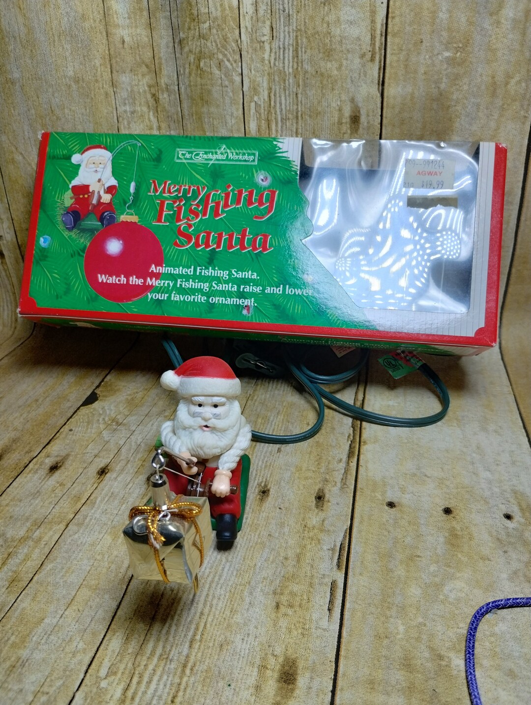 Vtg Christmas Merry Fishing Santa Animated Enchanted Workshop - Etsy