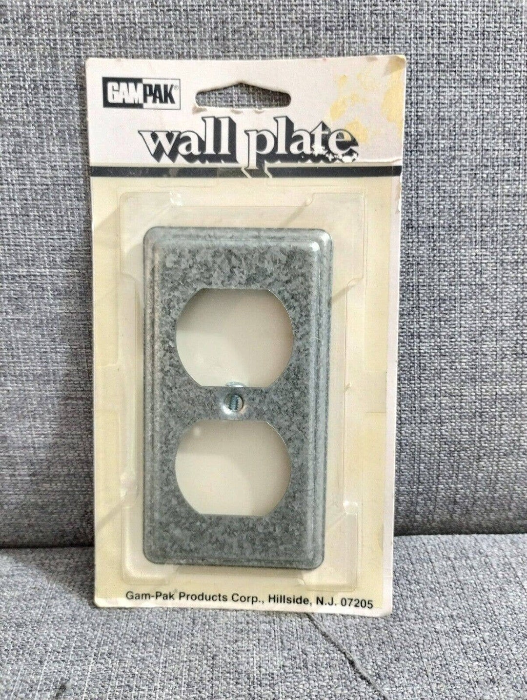 Gampak Outlet Socket Cover Plate Blank All Weather Hammered Gray Look ...