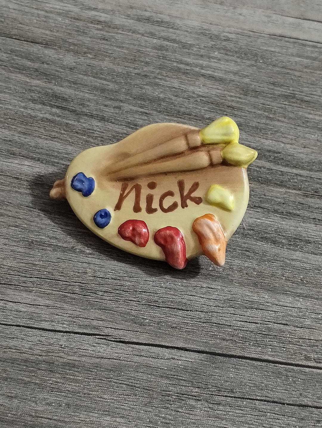 Vtg Goebel Paint Pallet Brushes Nick Pin (jb3p) - Etsy