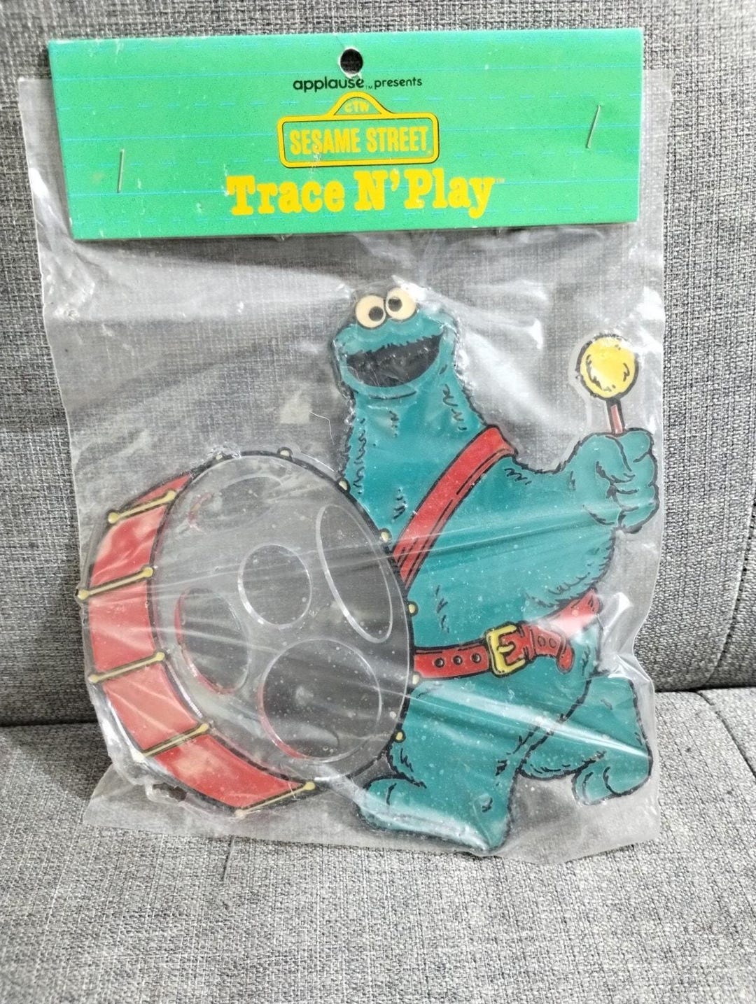 Vtg Applause Cookie Monster Sesame Street Trace N Play - Etsy
