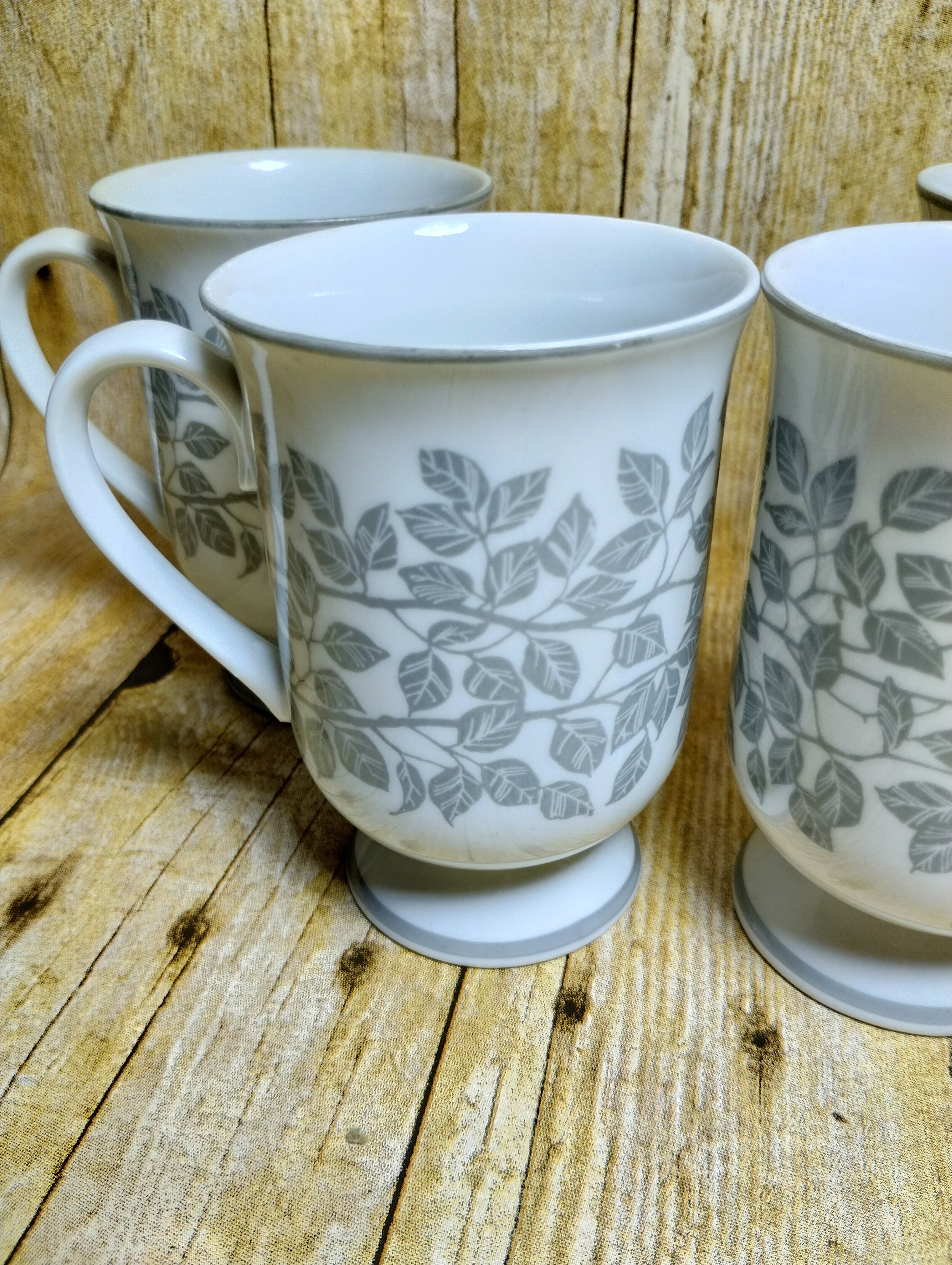 Vtg Holt Howard Coffee Mug Gray Footed Set of 4 (MS) - Etsy
