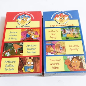 Vintage Arthur VHS Helps His Animal Friends & Goes to School Set of 2 ...