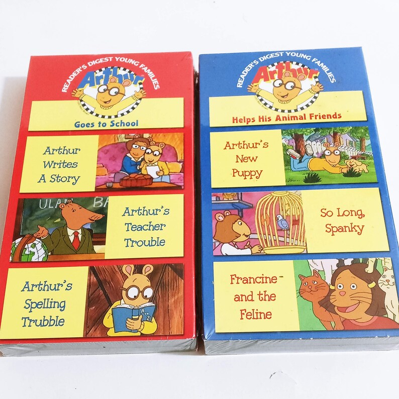 Vintage Arthur VHS Helps His Animal Friends & Goes to School - Etsy
