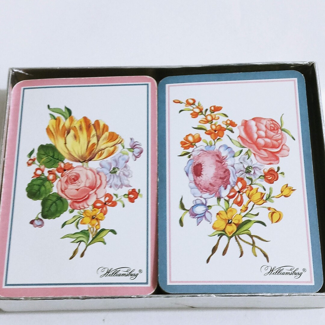 Vintage Worcester Floral Playing Cards Double Deck Piatnik Made in Austria (lvb) - Etsy