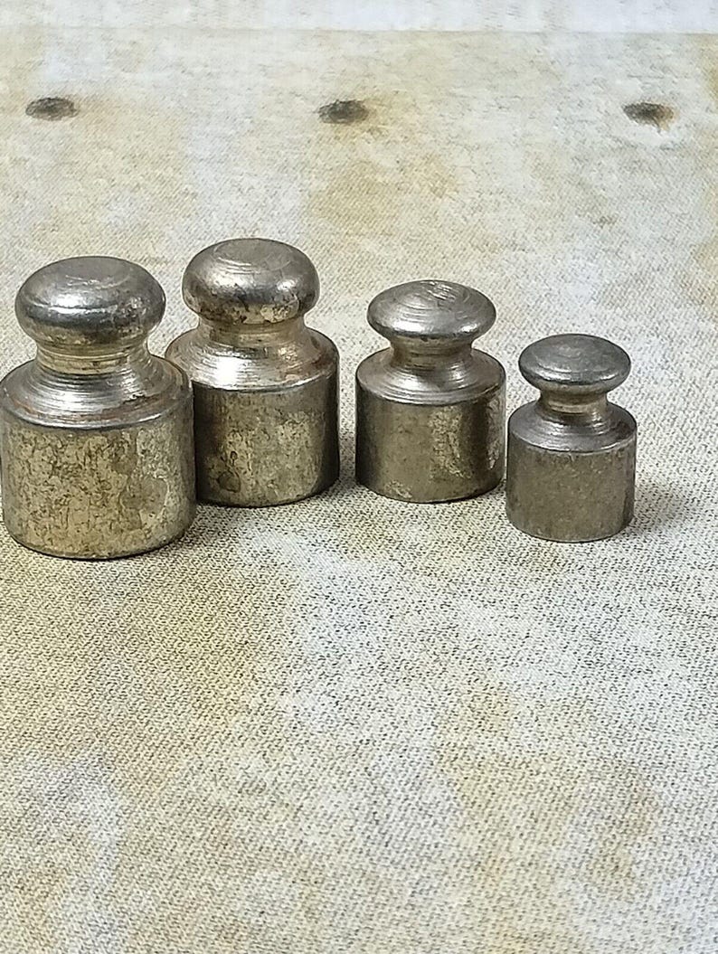 Vintage Brass 2 Oz (.06 KG) Scale Trip Balance Weights Set of 4 - Etsy