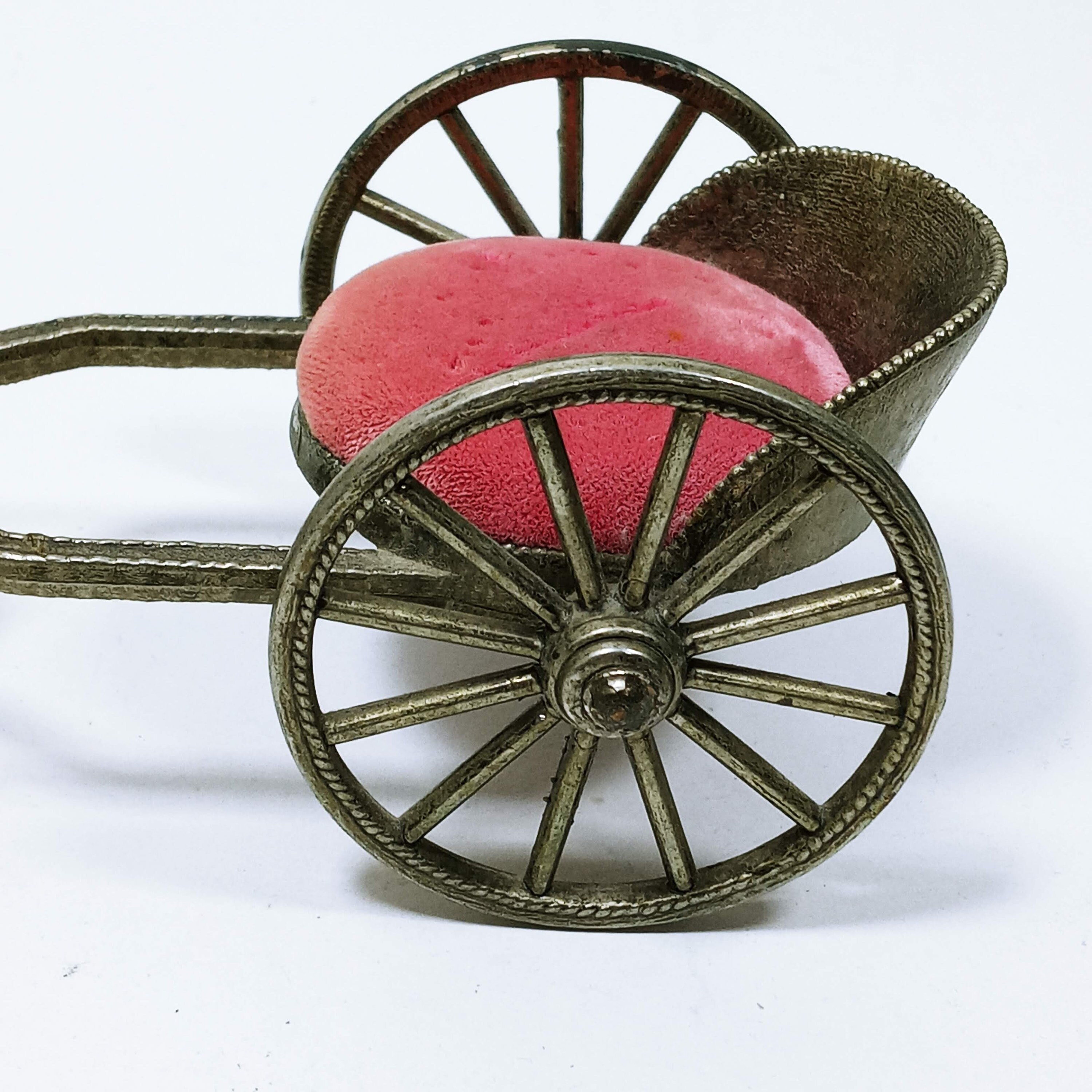 Vintage Brass Rickshaw Pincushion Metal b8 - Etsy
