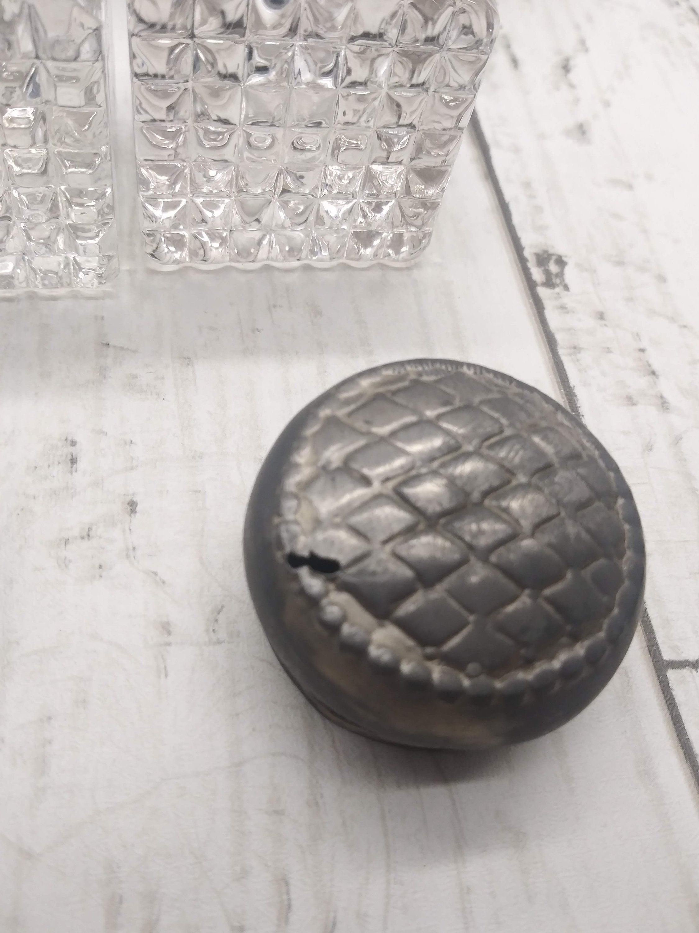 Double Glass Ink Well Silver Tray Pen Rest Desk Set Very Heavy | Etsy