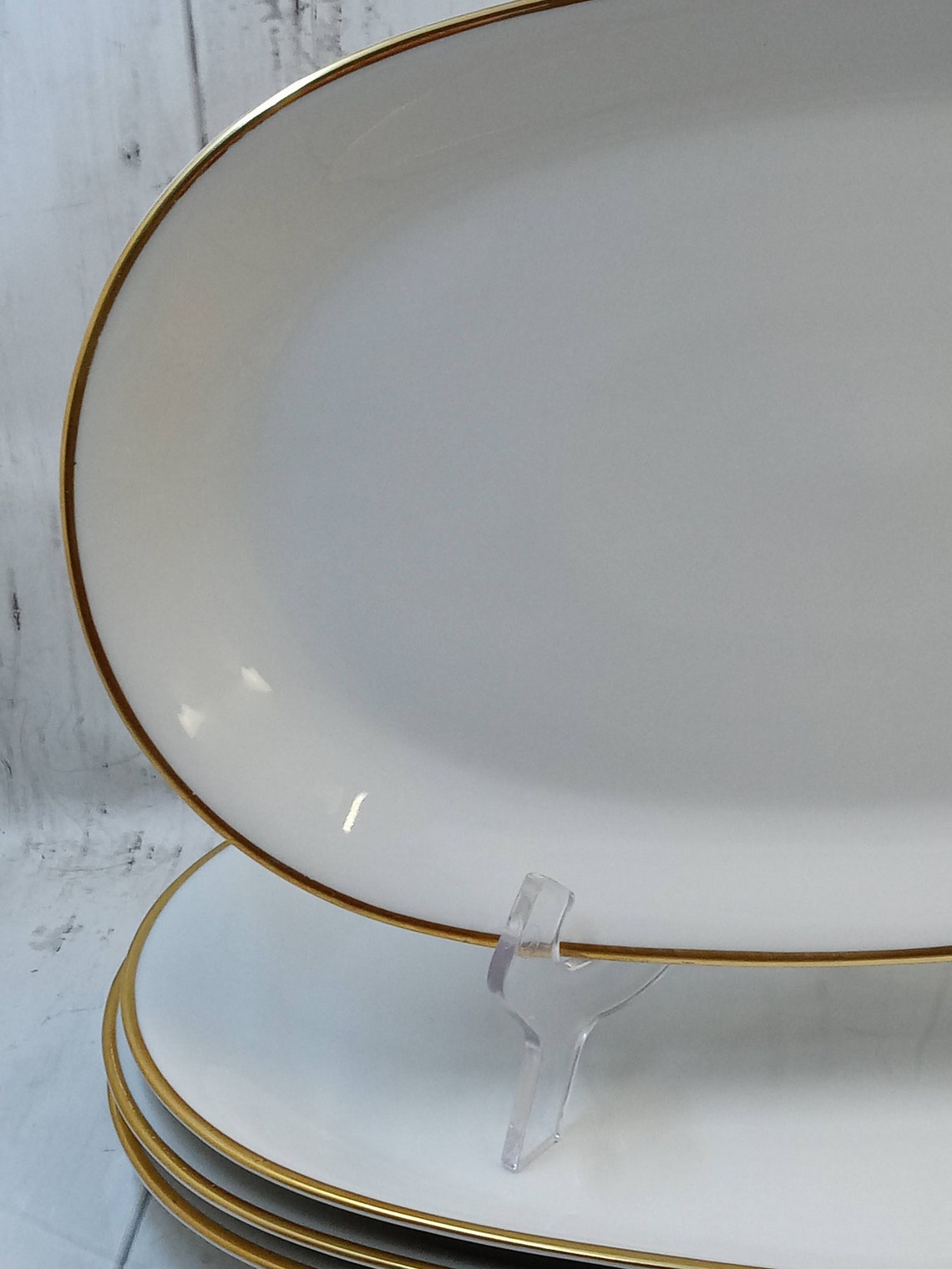 Vintage Oblong Dinner Plates Alka Kunst Aboth & Kaiser Bavaria | Etsy